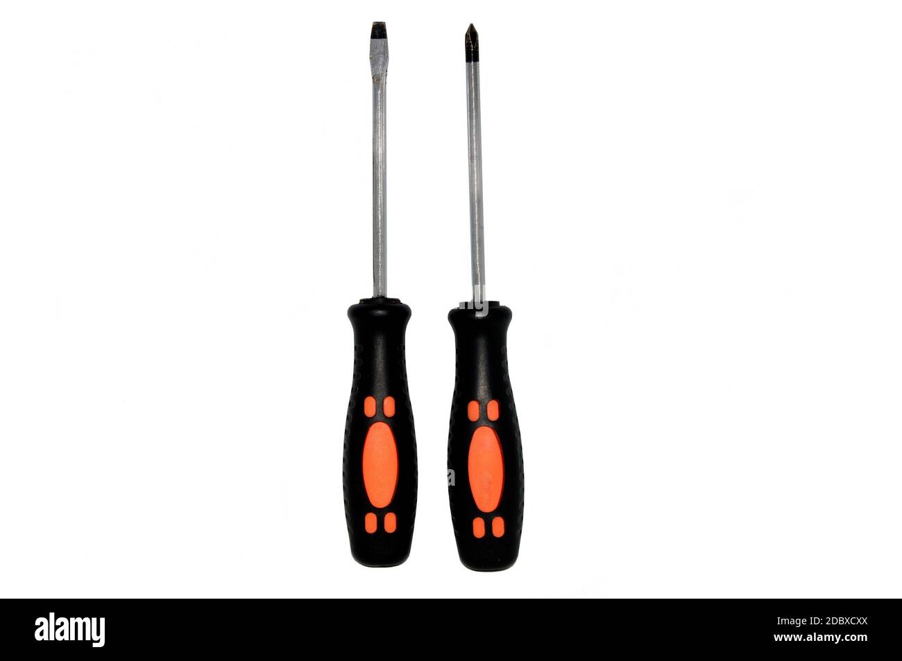 Two screwdrivers isolated on white background Stock Photo - Alamy