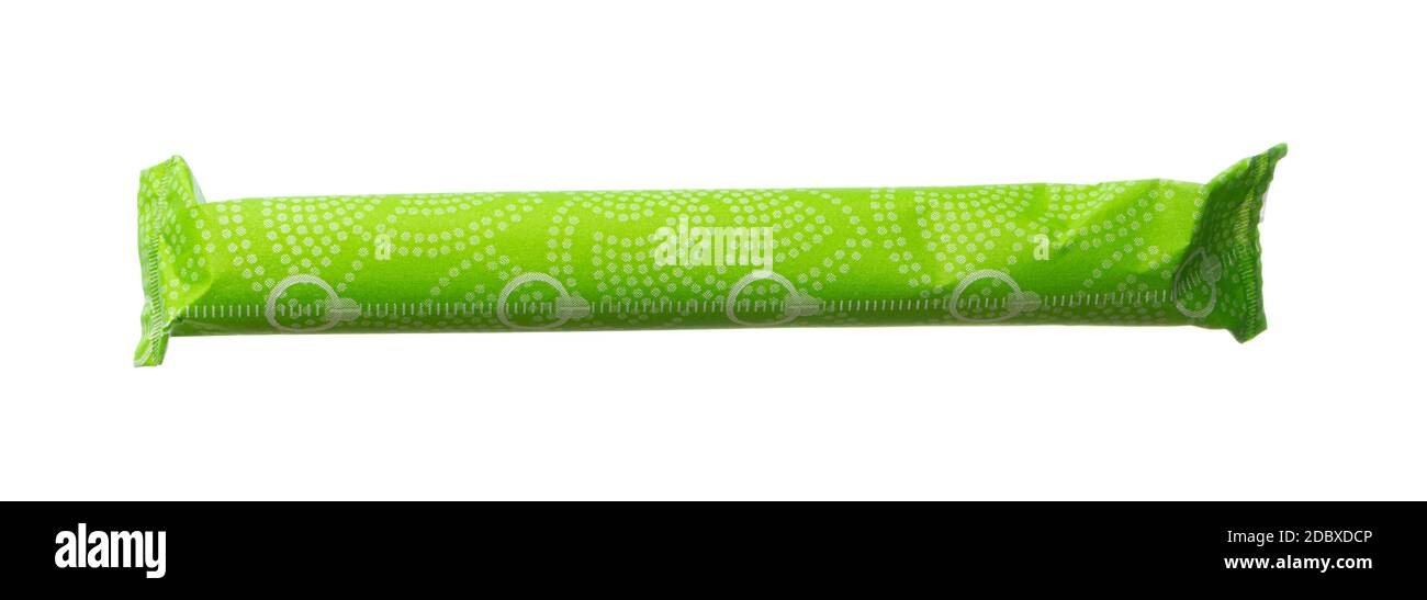 Female medical tampon in a pack isolated on white background Stock ...