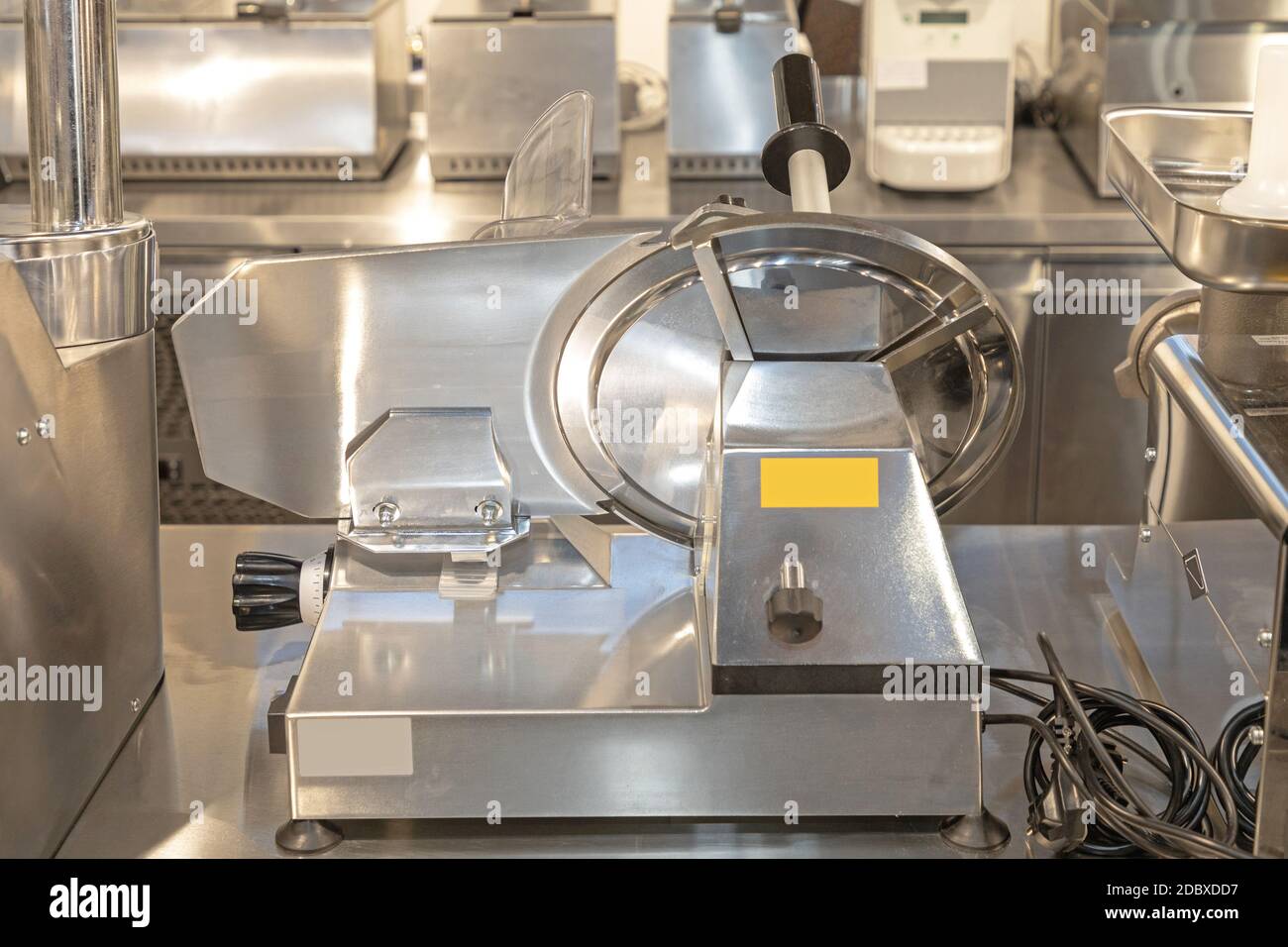 Commercial Deli Meat Slicer Machine Stainless Steel Stock Photo - Alamy