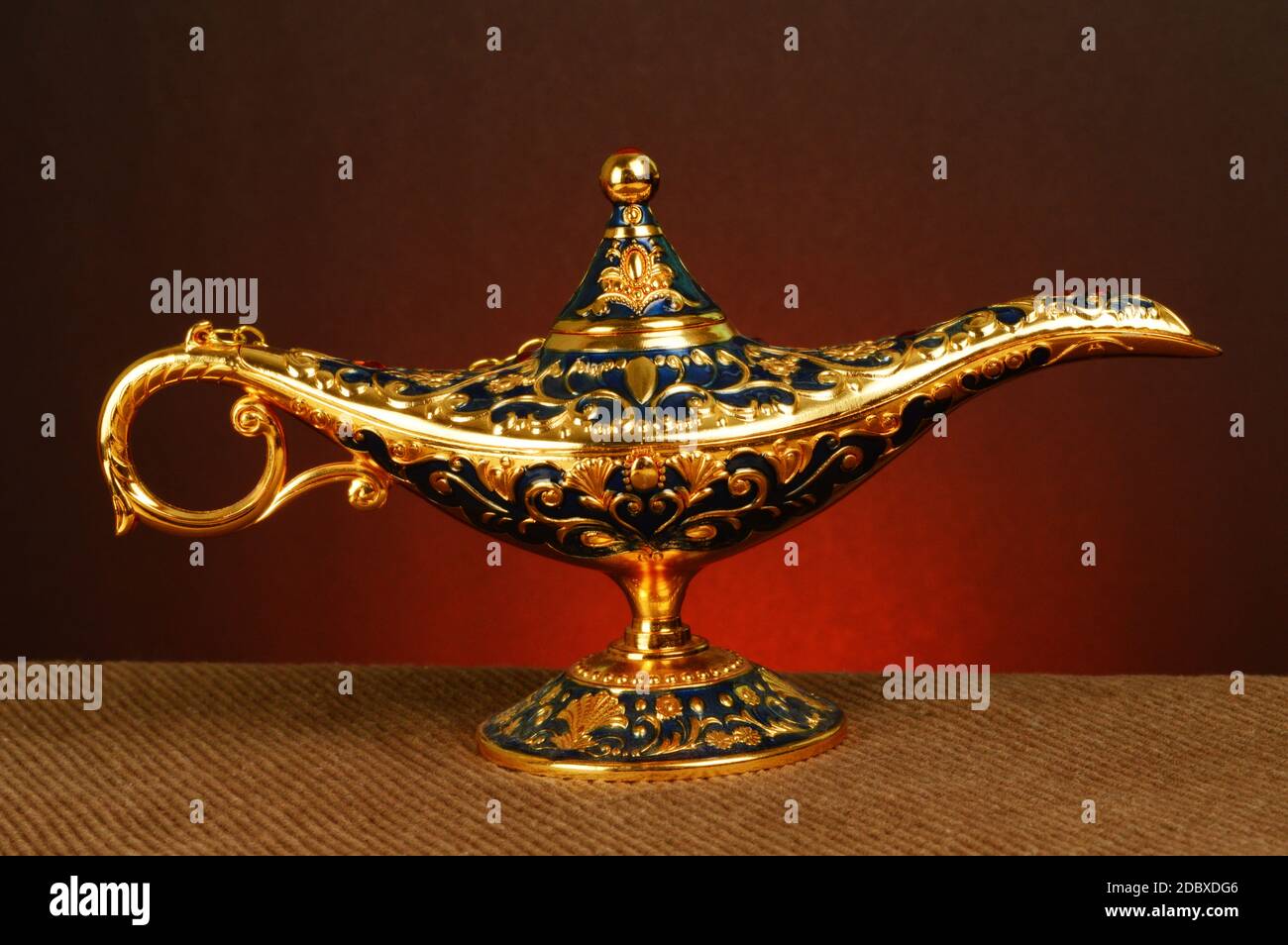 An antique style image of a magical lamp for your wish fulfillment ...