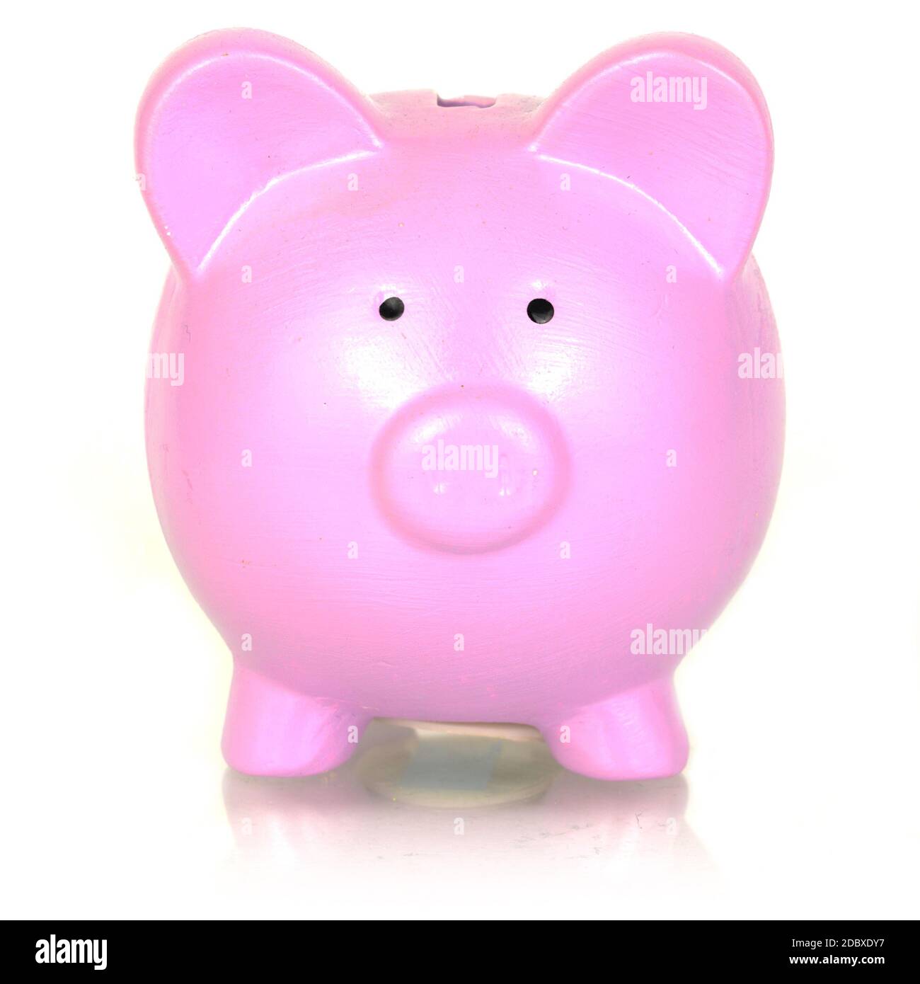 An isolated over white image of a pink piggy bank Stock Photo - Alamy