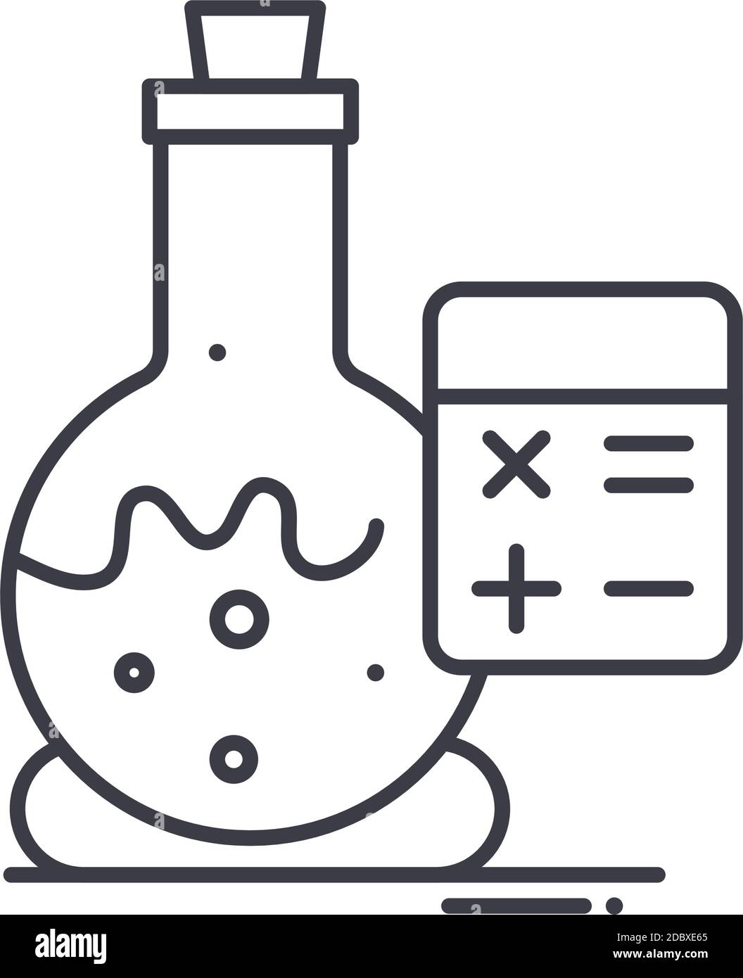 Laboratory research icon, linear isolated illustration, thin line ...