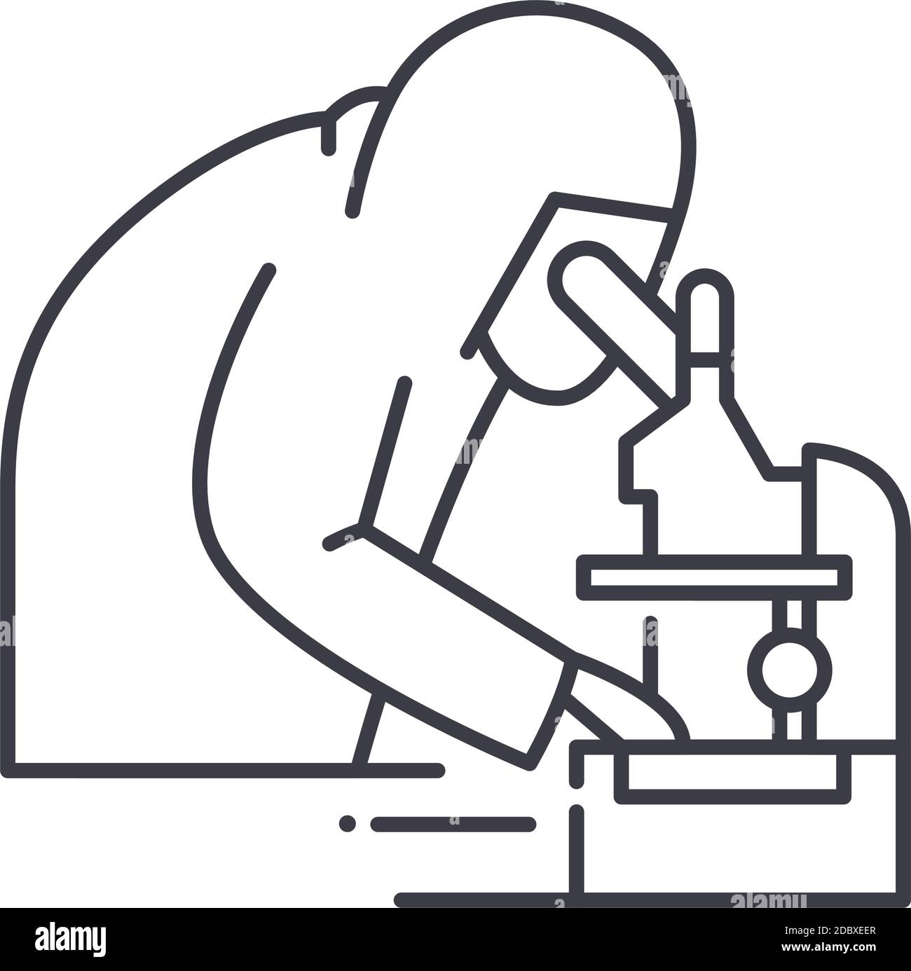 Laboratory icon, linear isolated illustration, thin line vector, web ...