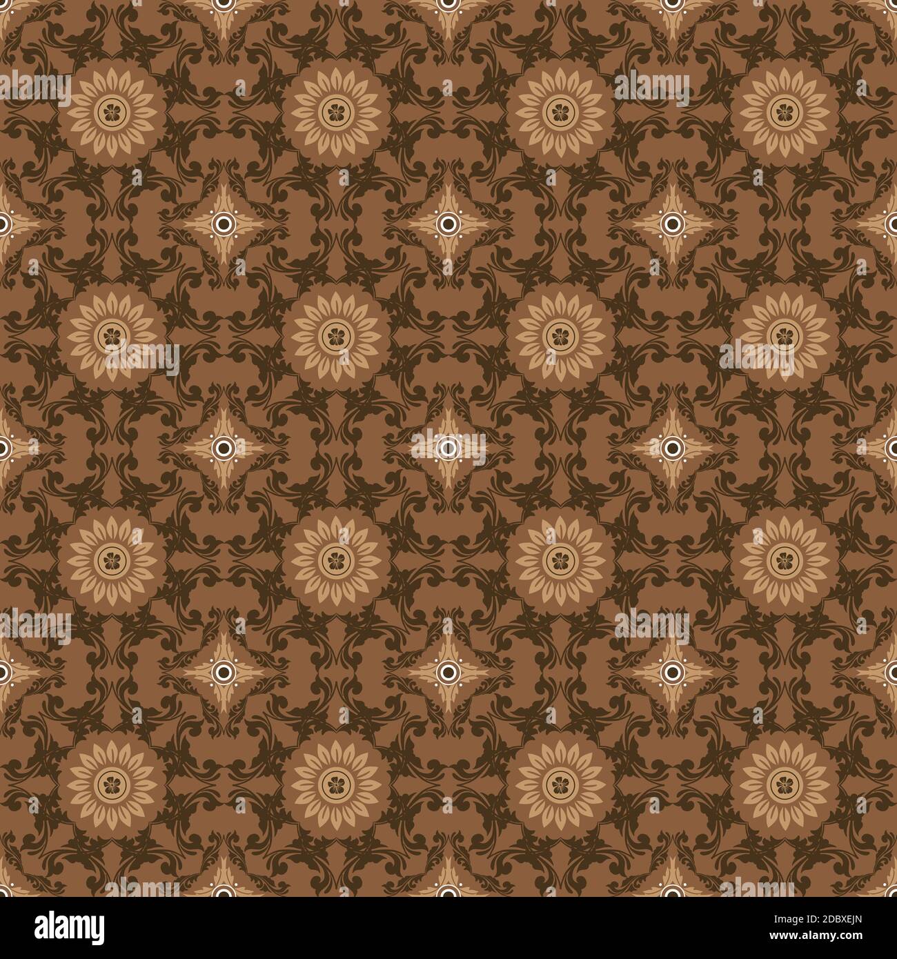 Abstrack pattern on Parang batik with smooth brown color design Stock ...