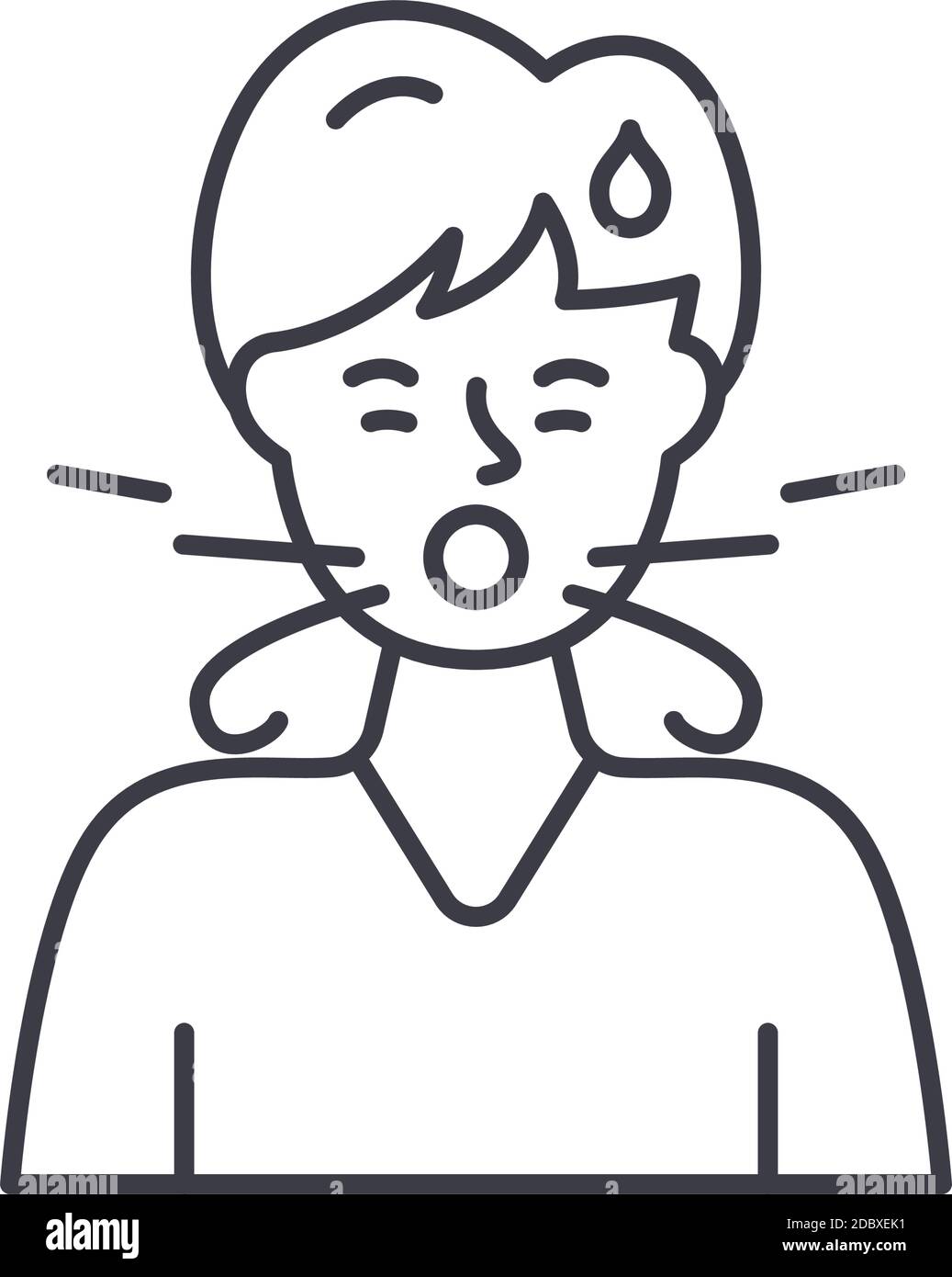 Labored breathing Stock Vector Images - Alamy