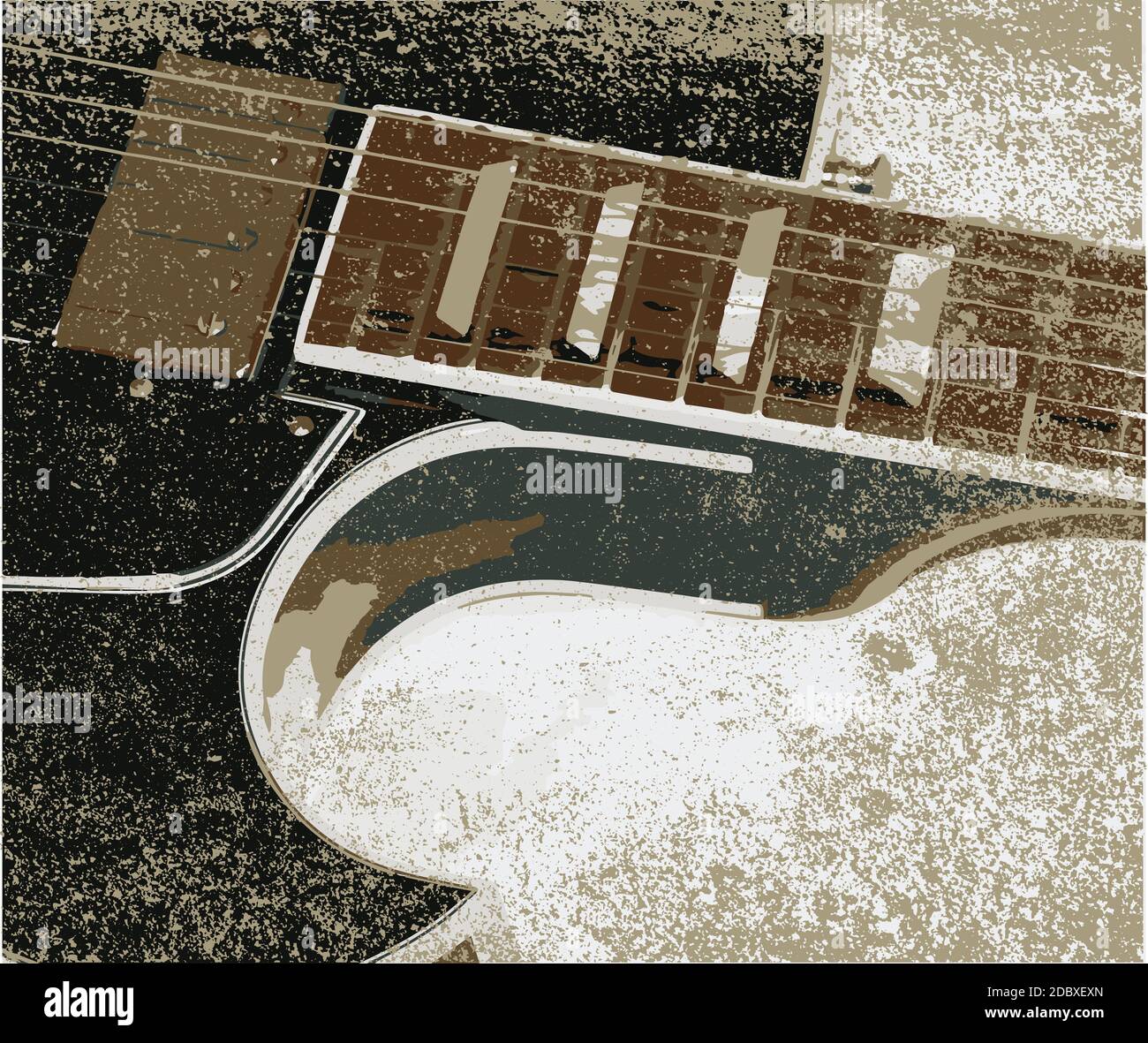 Closeup of a sharp florentine type cutaway eleectric jazz style guitar Stock Photo - Alamy