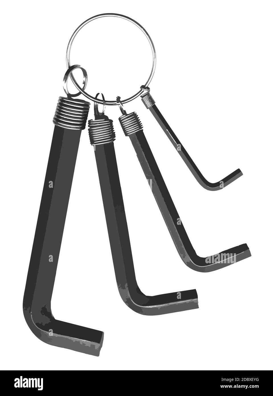 A set of Allen Keys isolated on a white background Stock Photo - Alamy