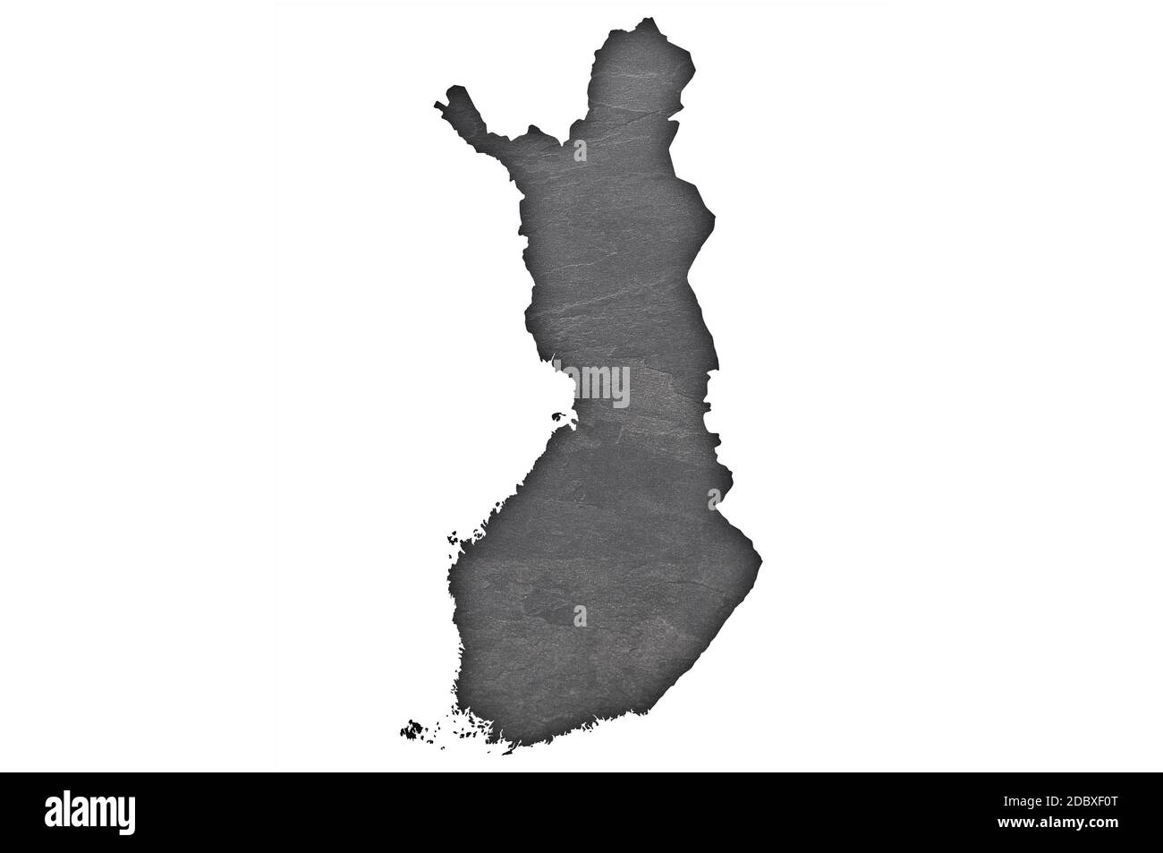 Map of Finland on dark slate Stock Photo - Alamy
