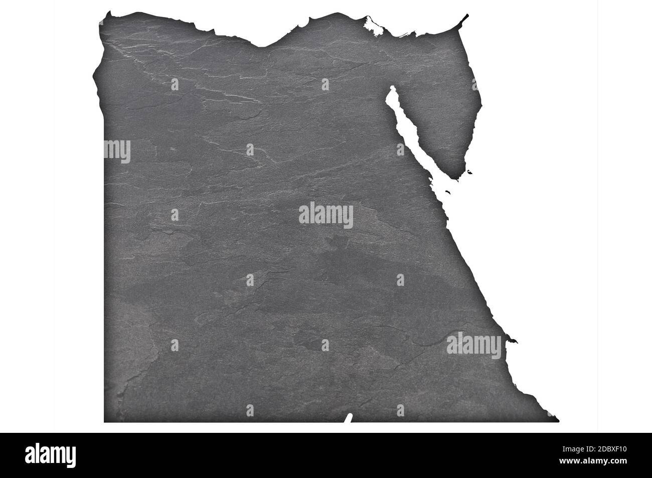 Map of Egypt on dark slate Stock Photo - Alamy