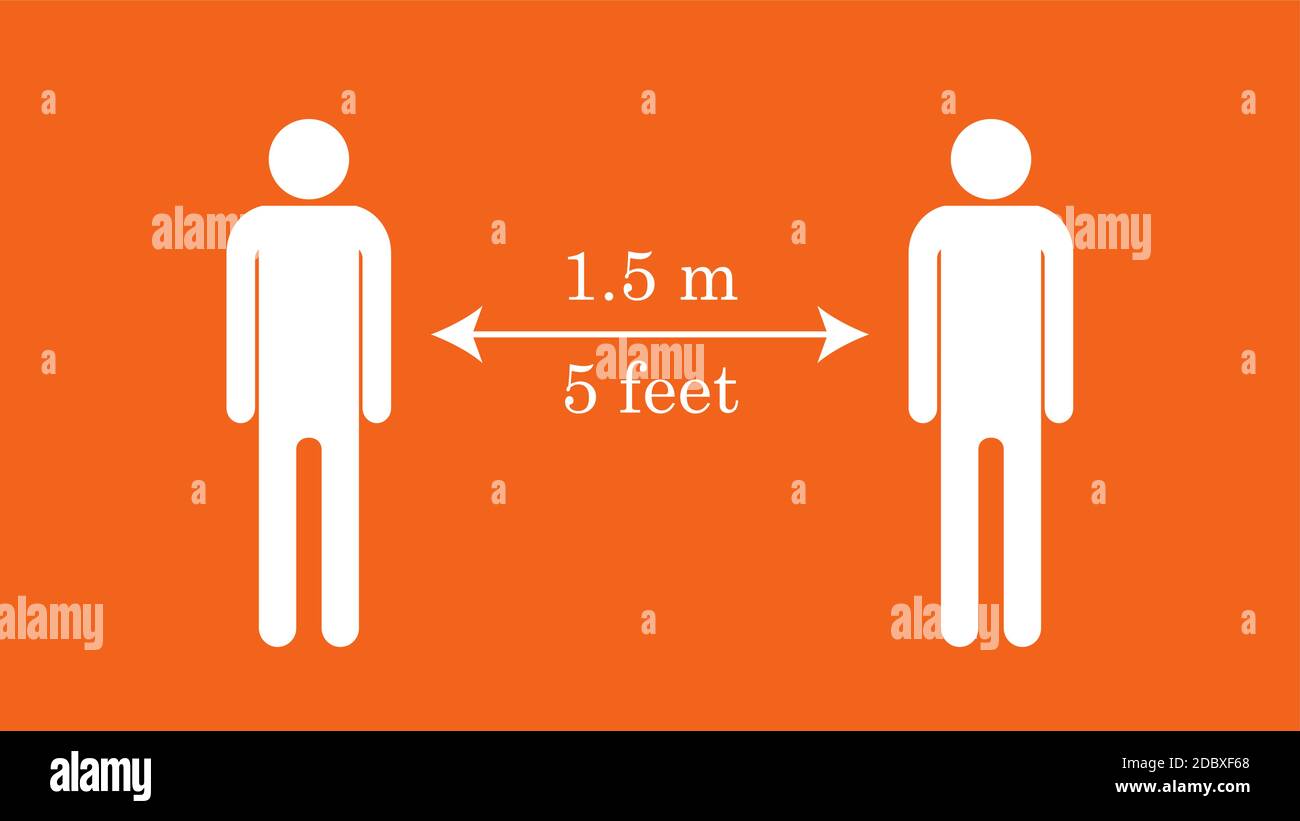 Keep distance sign Coronovirus epidemic protective equipment Preventive ...