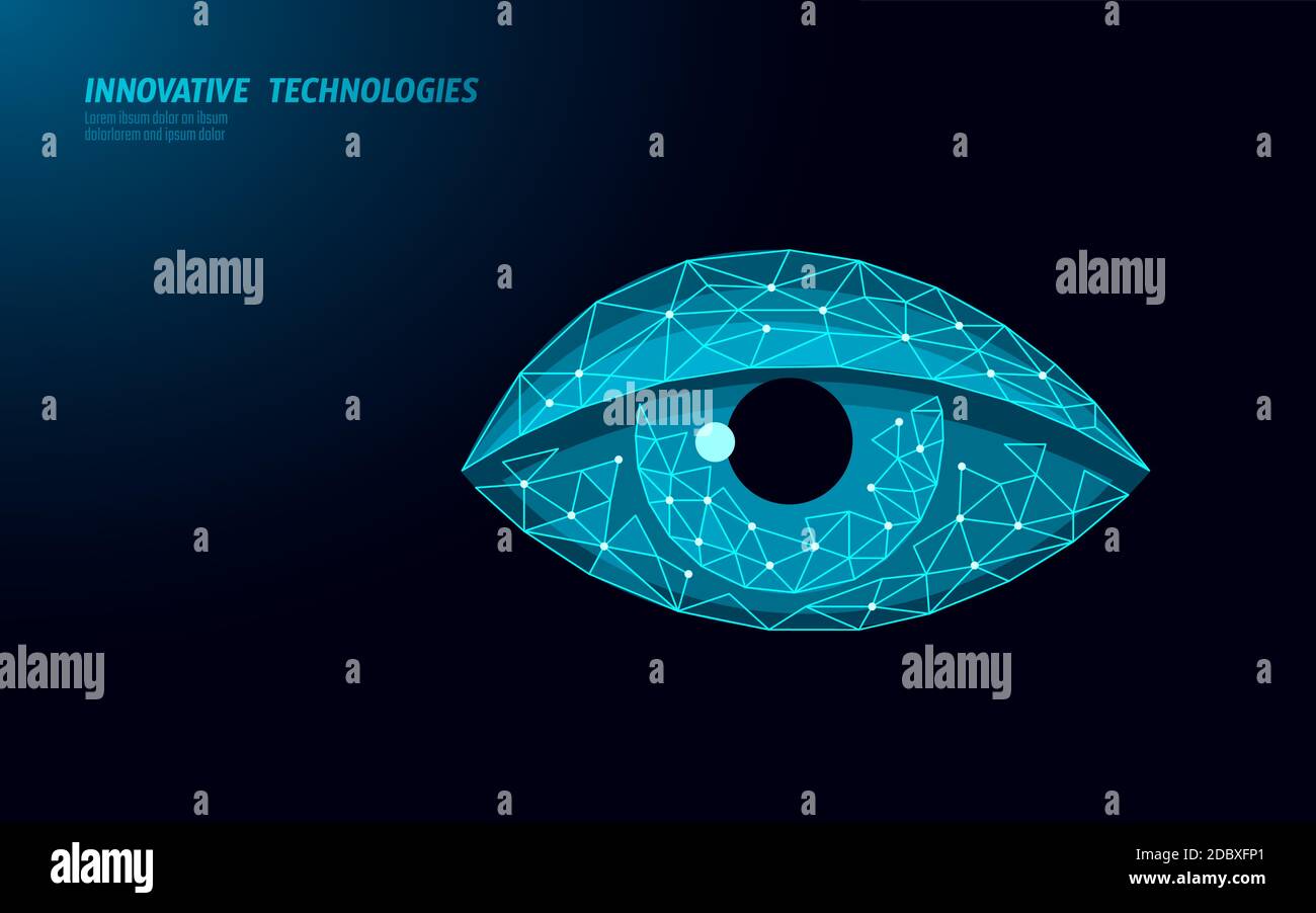 Eye AI privacy control digital camera. Business security video looking ...