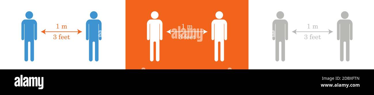 Keep distance sign Coronovirus epidemic protective equipment Preventive ...