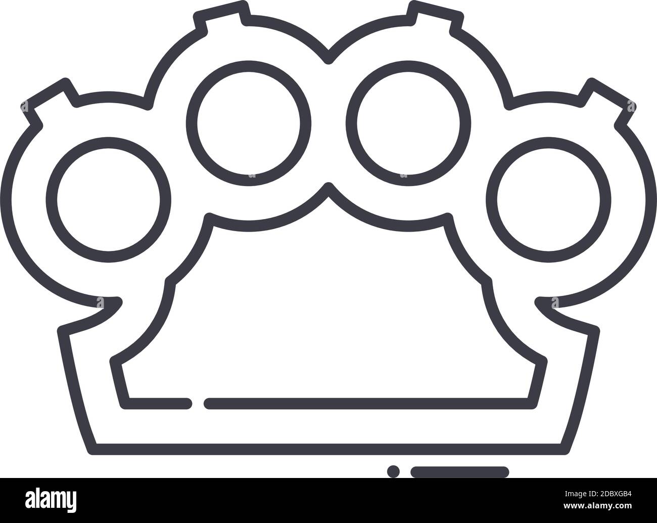 Knuckle icon, linear isolated illustration, thin line vector, web ...