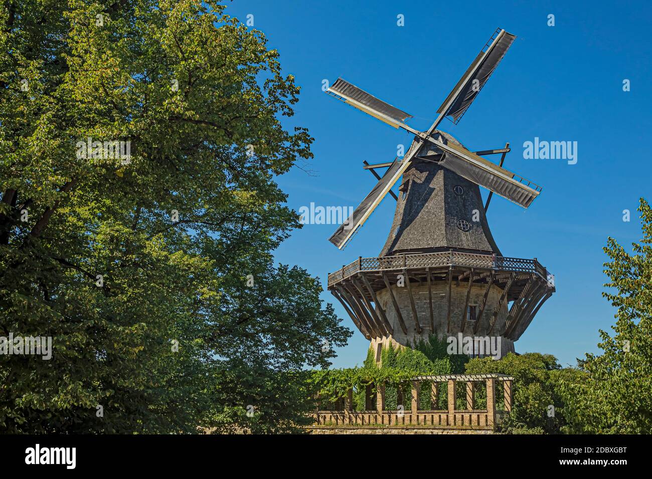 historical windmill in potsdam Stock Photo - Alamy