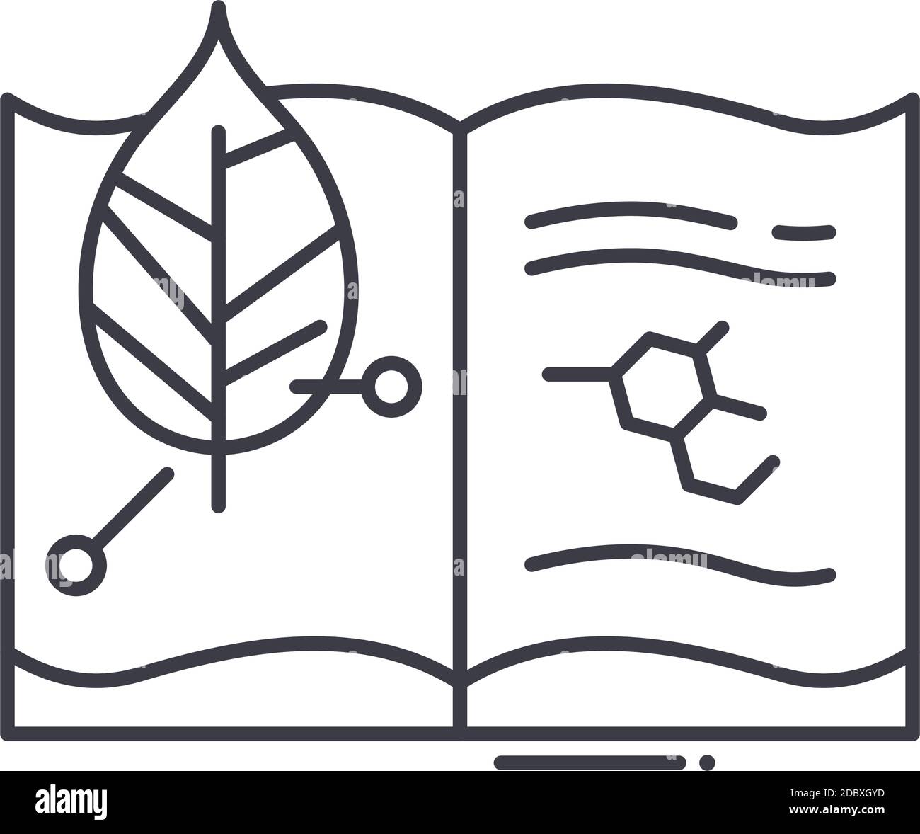 Lab notebook icon, linear isolated illustration, thin line vector, web ...