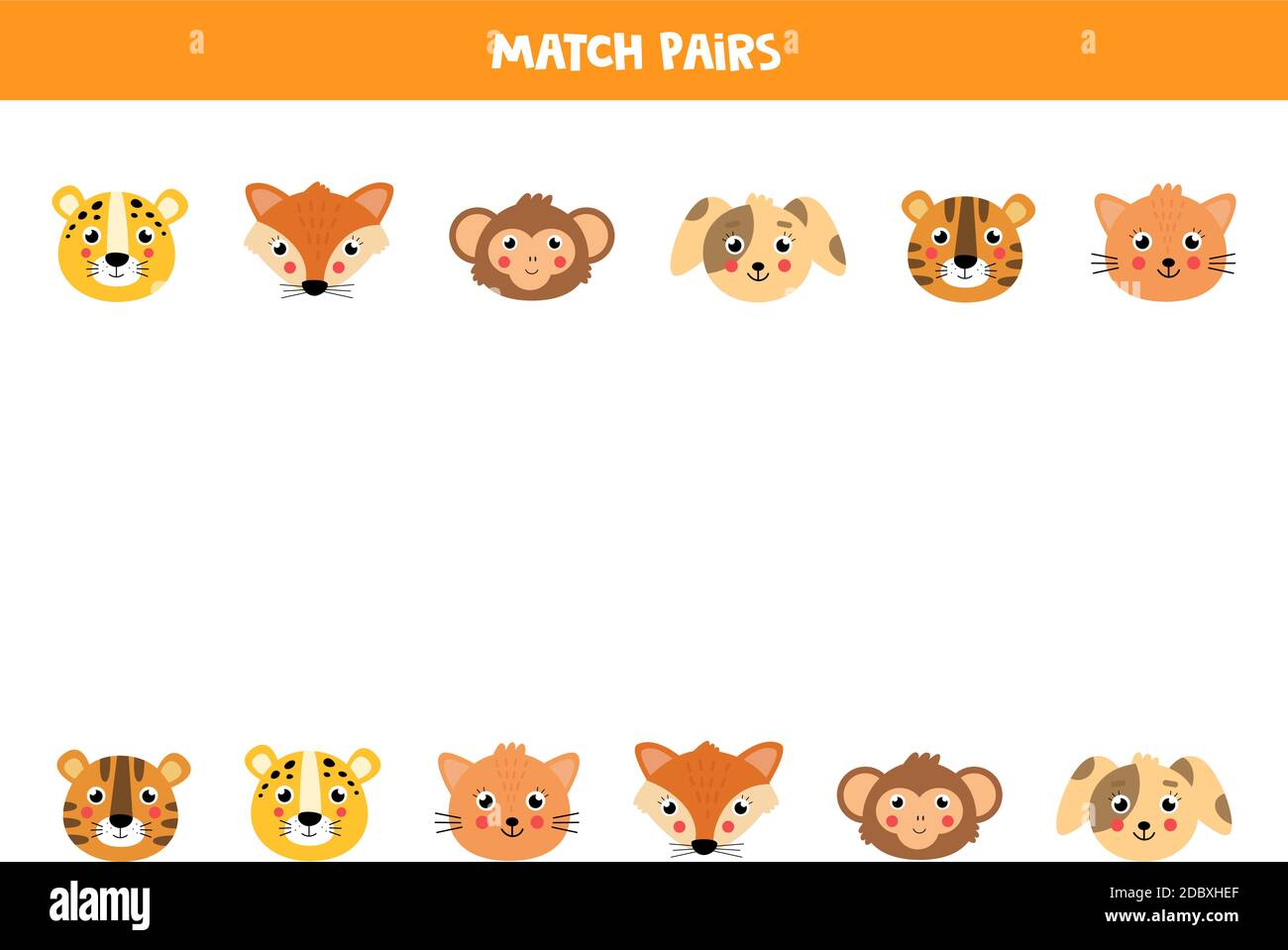 Find pair to each animal. Logical game for children Stock Vector Image ...