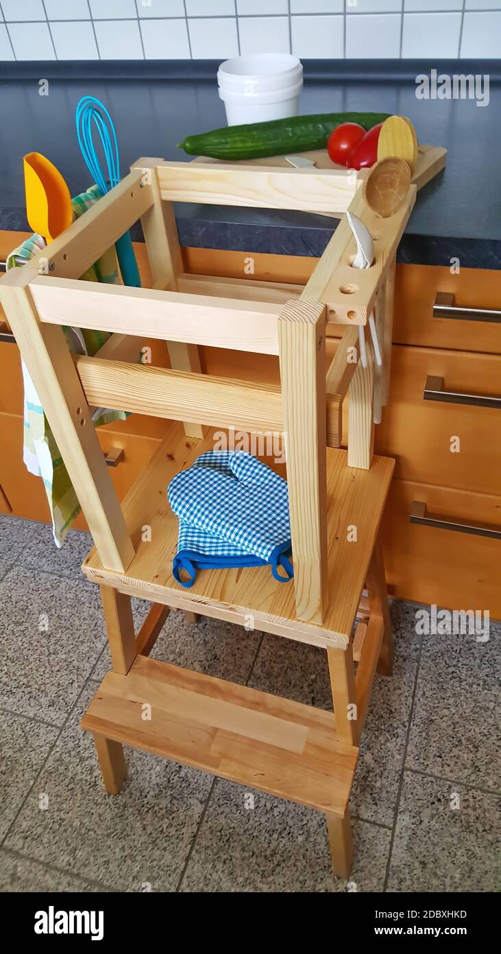 learning tower for small children to build yourself Stock Photo - Alamy