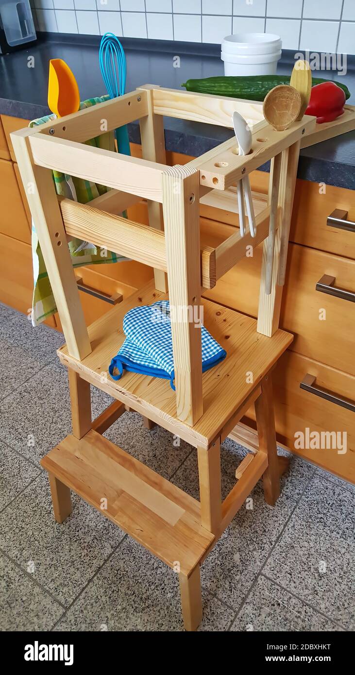 learning tower for small children to build yourself Stock Photo - Alamy