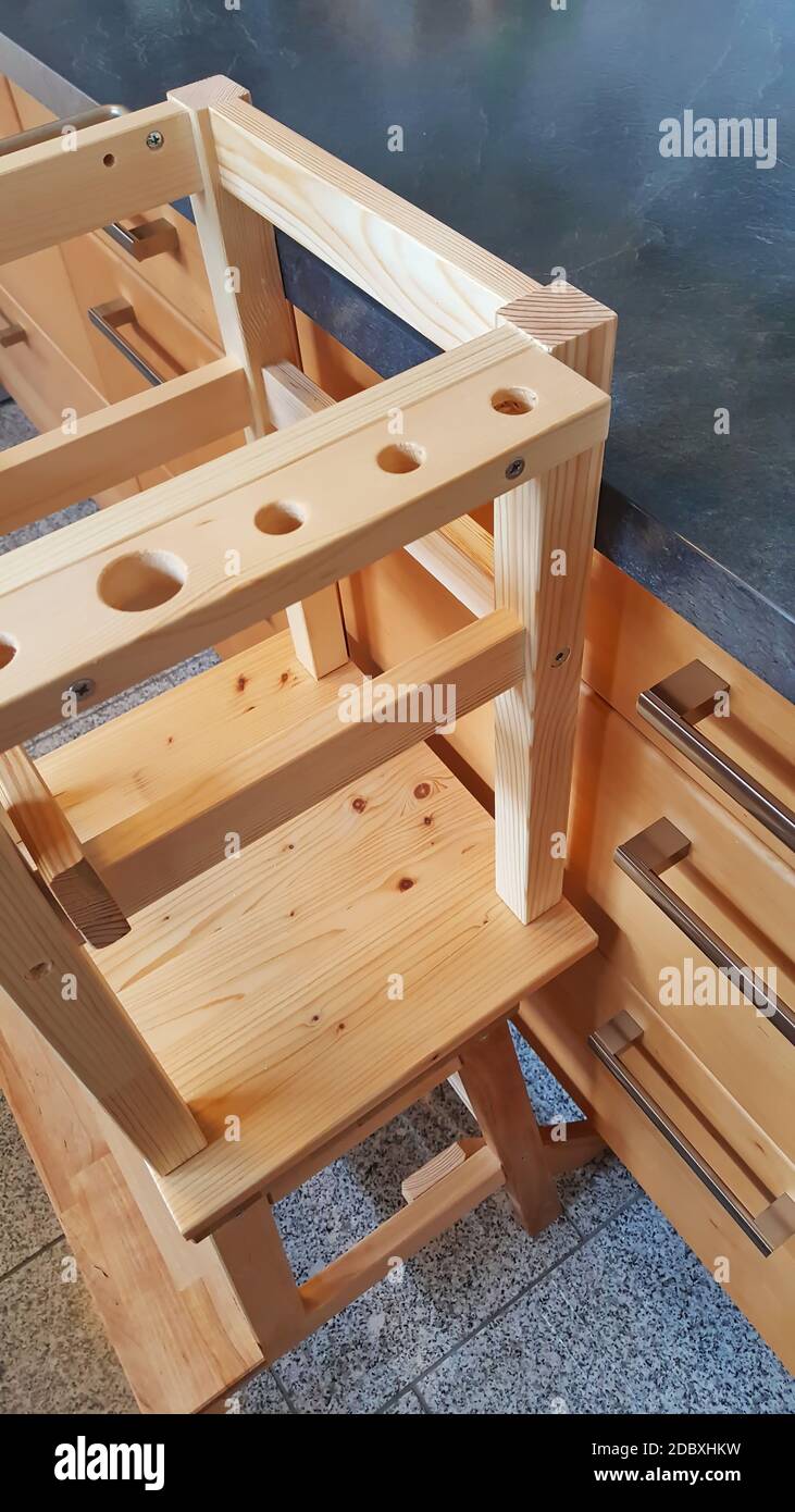 learning tower for small children to build yourself Stock Photo - Alamy