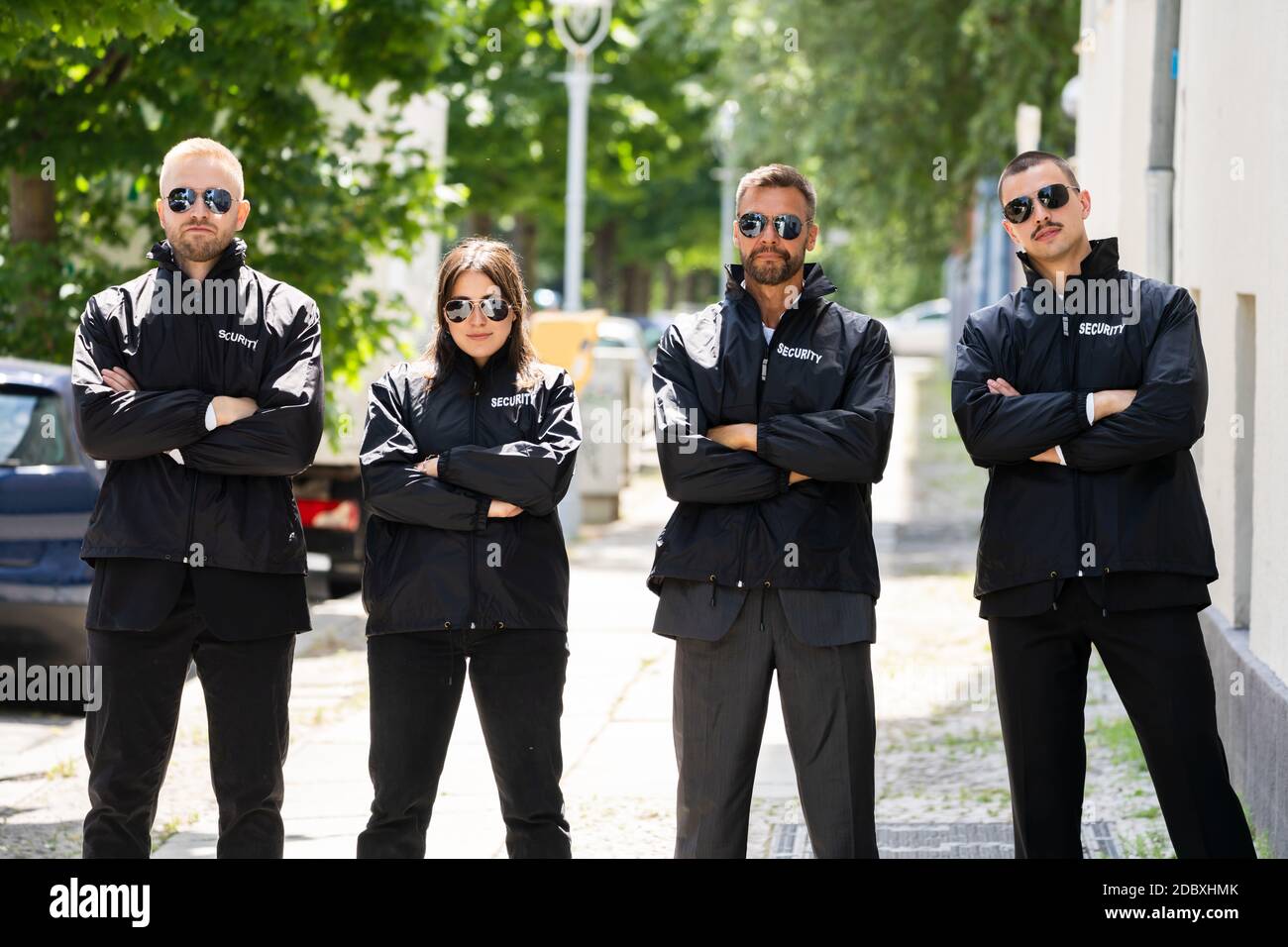 Security Guard Group Event Service. Bodyguard Officer Outside Stock ...