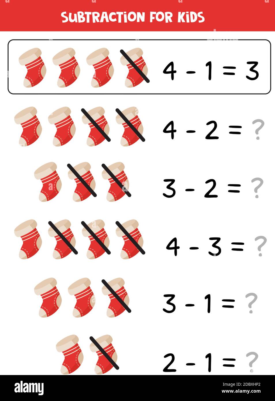 Subtraction cartoon hi-res stock photography and images - Alamy