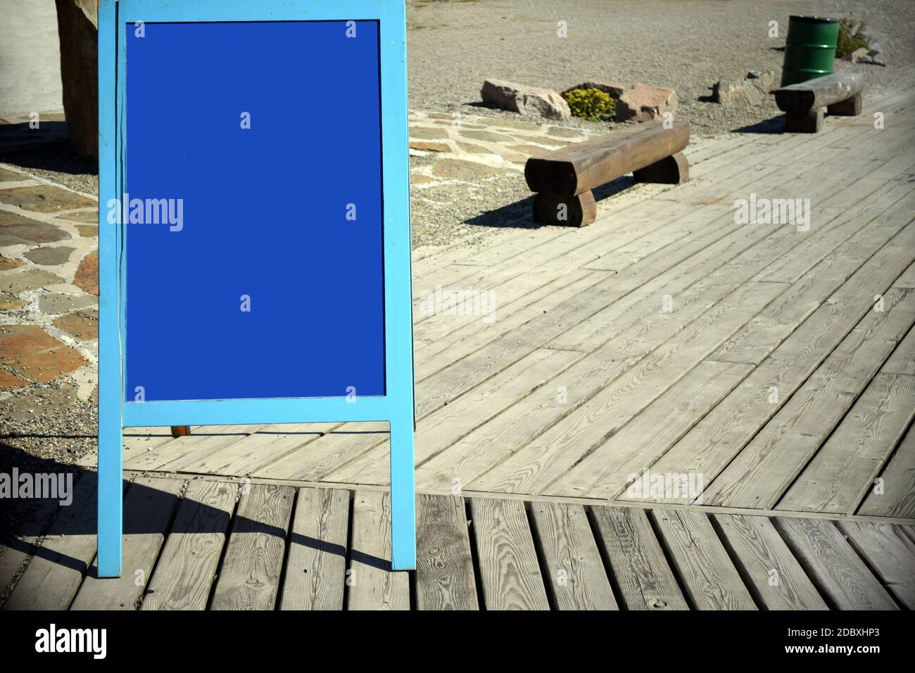 Wooden billboard mockup hi-res stock photography and images - Alamy