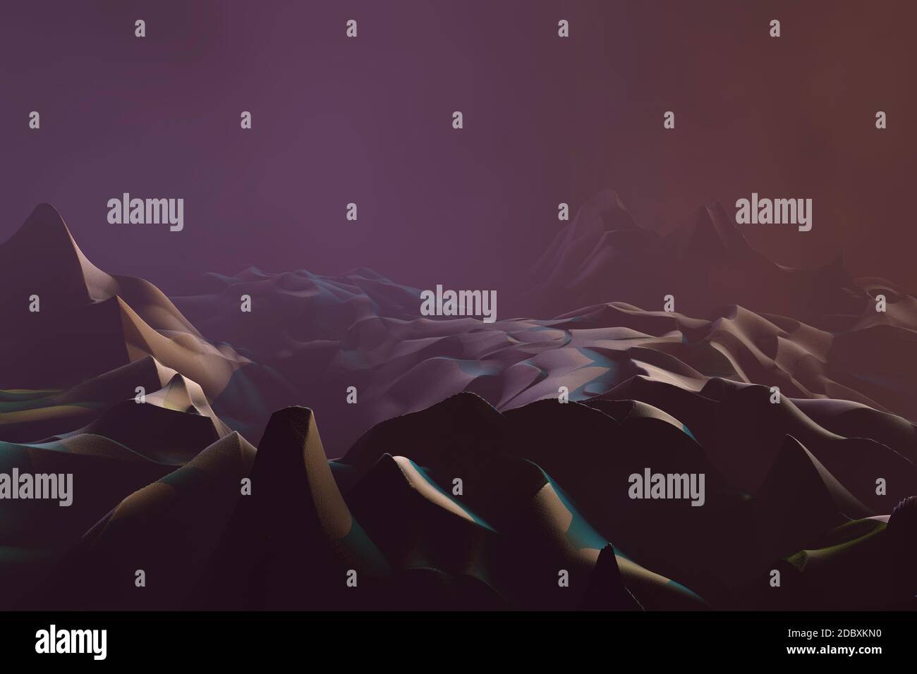 3D Illustration of a Alien Planet with sandy Dunes Stock Photo - Alamy