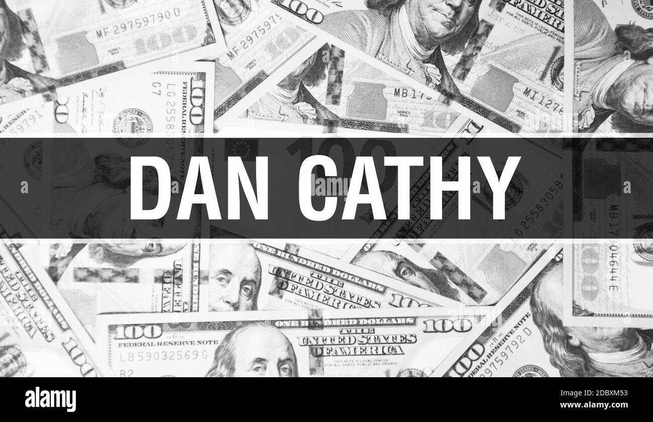 Dan Cathy text Concept. American Dollars Cash Money,3D rendering ...
