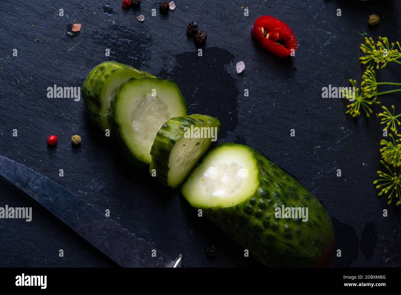 rustic fresh pickled cucumber (polish malosolne Stock Photo - Alamy