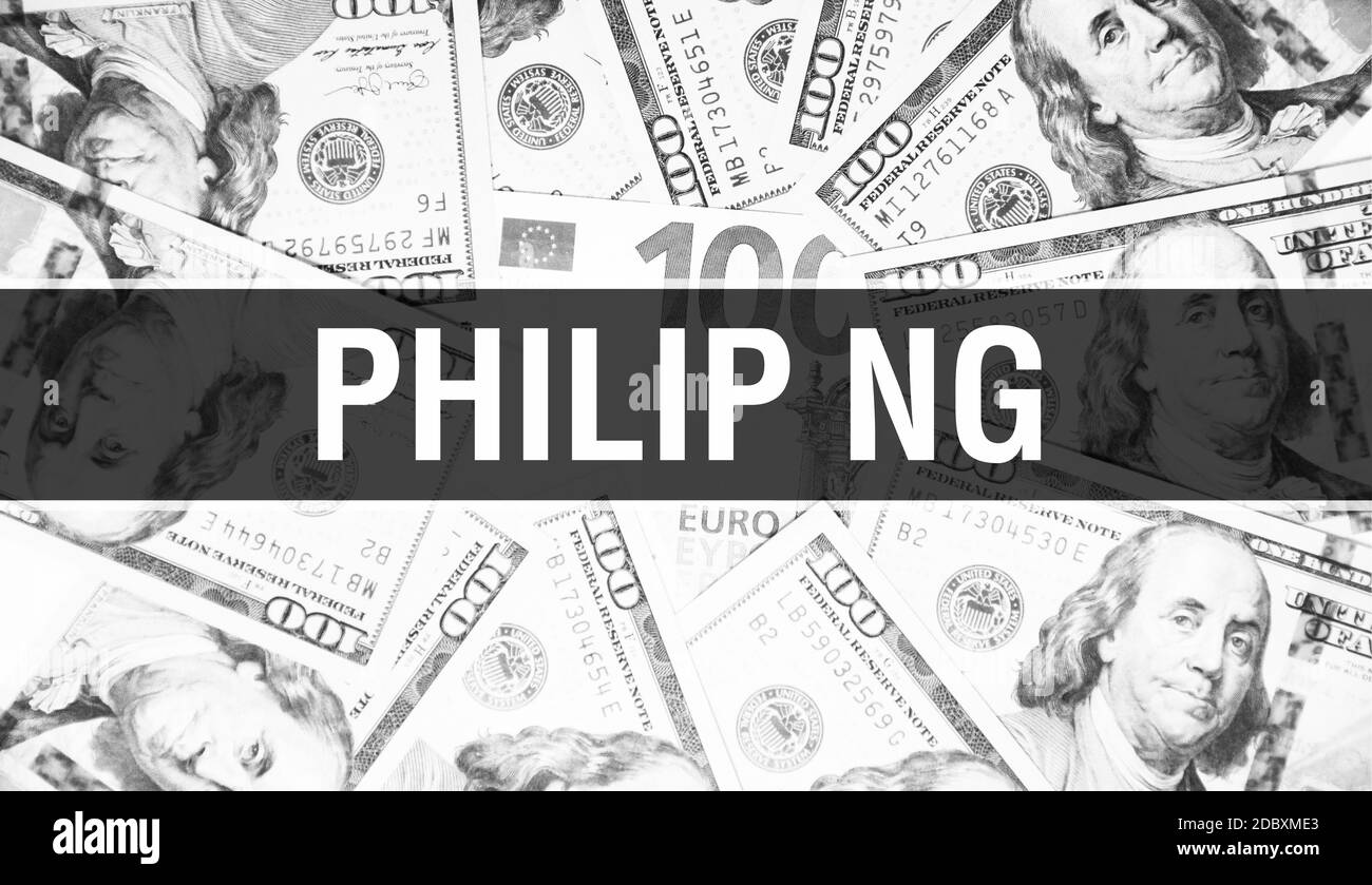 Philip Ng text Concept. American Dollars Cash Money,3D rendering ...