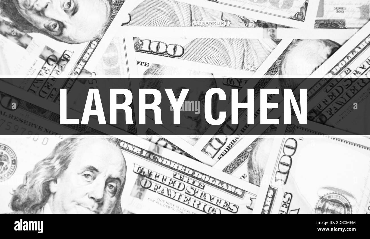 Larry Chen text Concept. American Dollars Cash Money,3D rendering ...