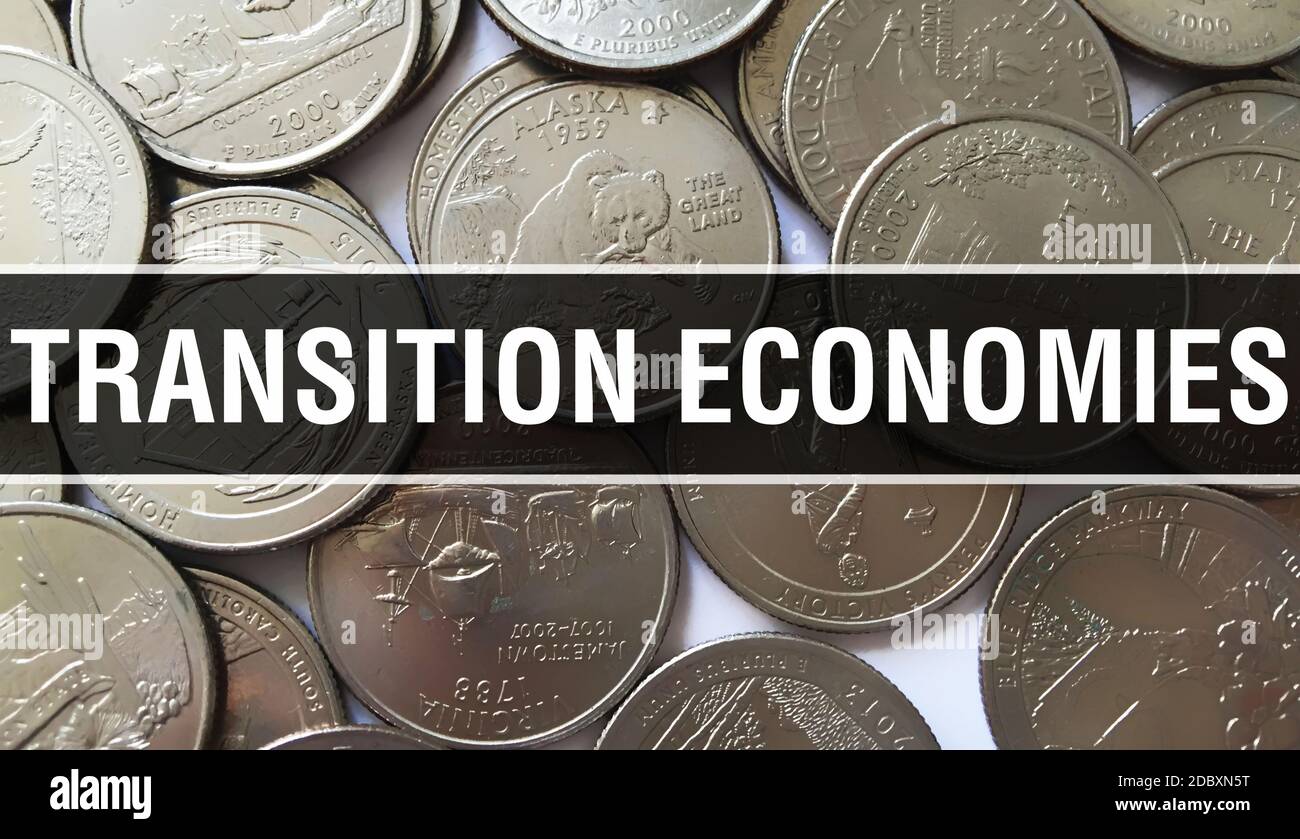 Transition economies text Concept Closeup. American Dollars Cash Money ...