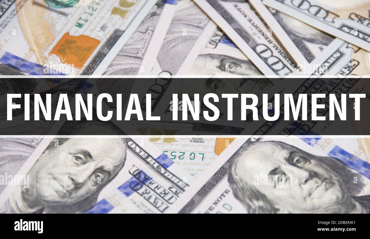 Financial instrument text Concept Closeup. American Dollars Cash Money ...