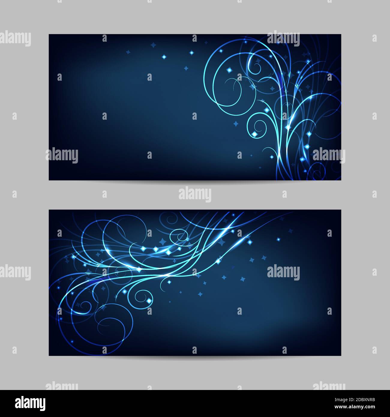 Set of vector banners with beautiful shiny pattern Stock Vector Image ...