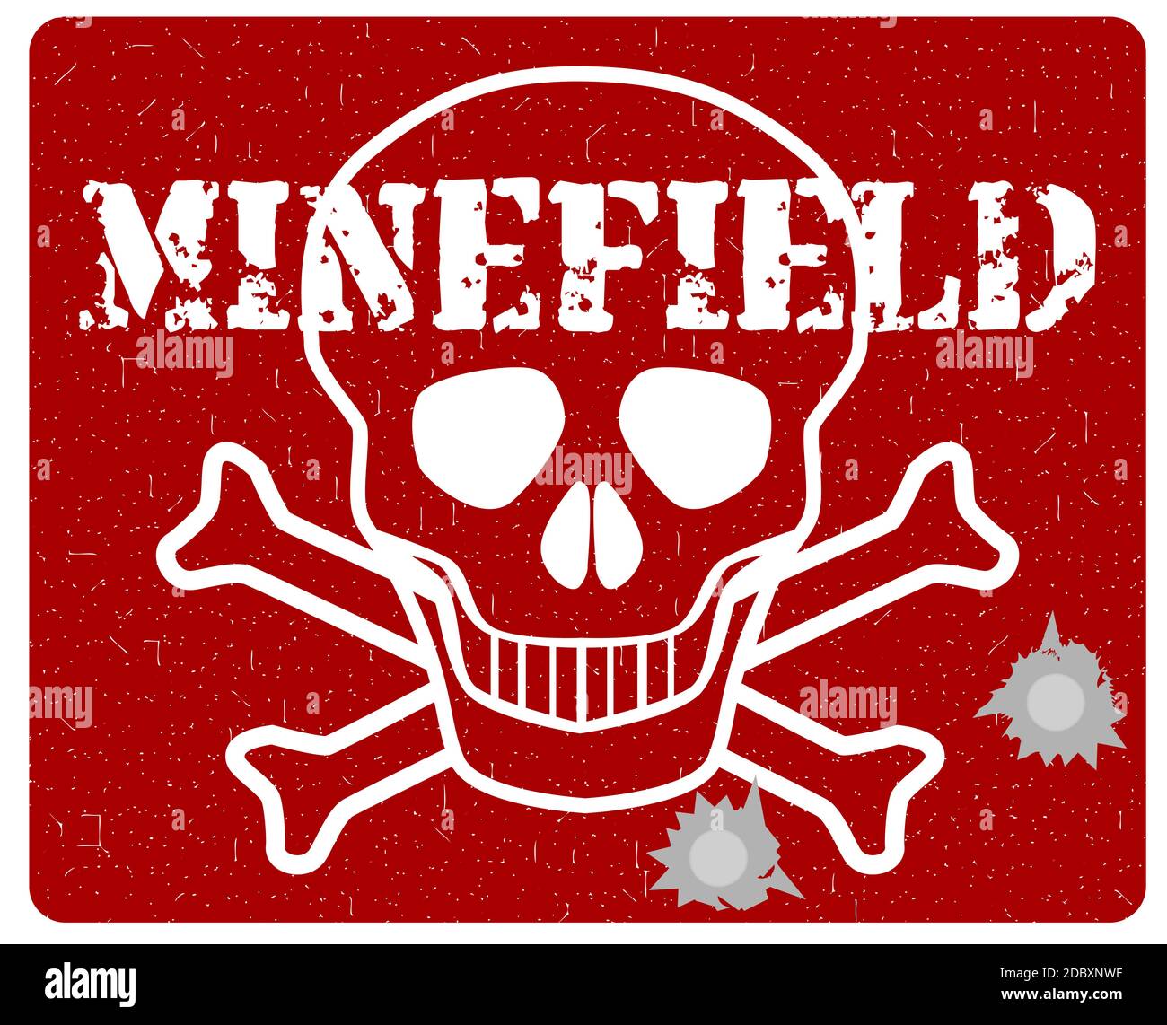 Minefield warning sign Cut Out Stock Images & Pictures - Alamy