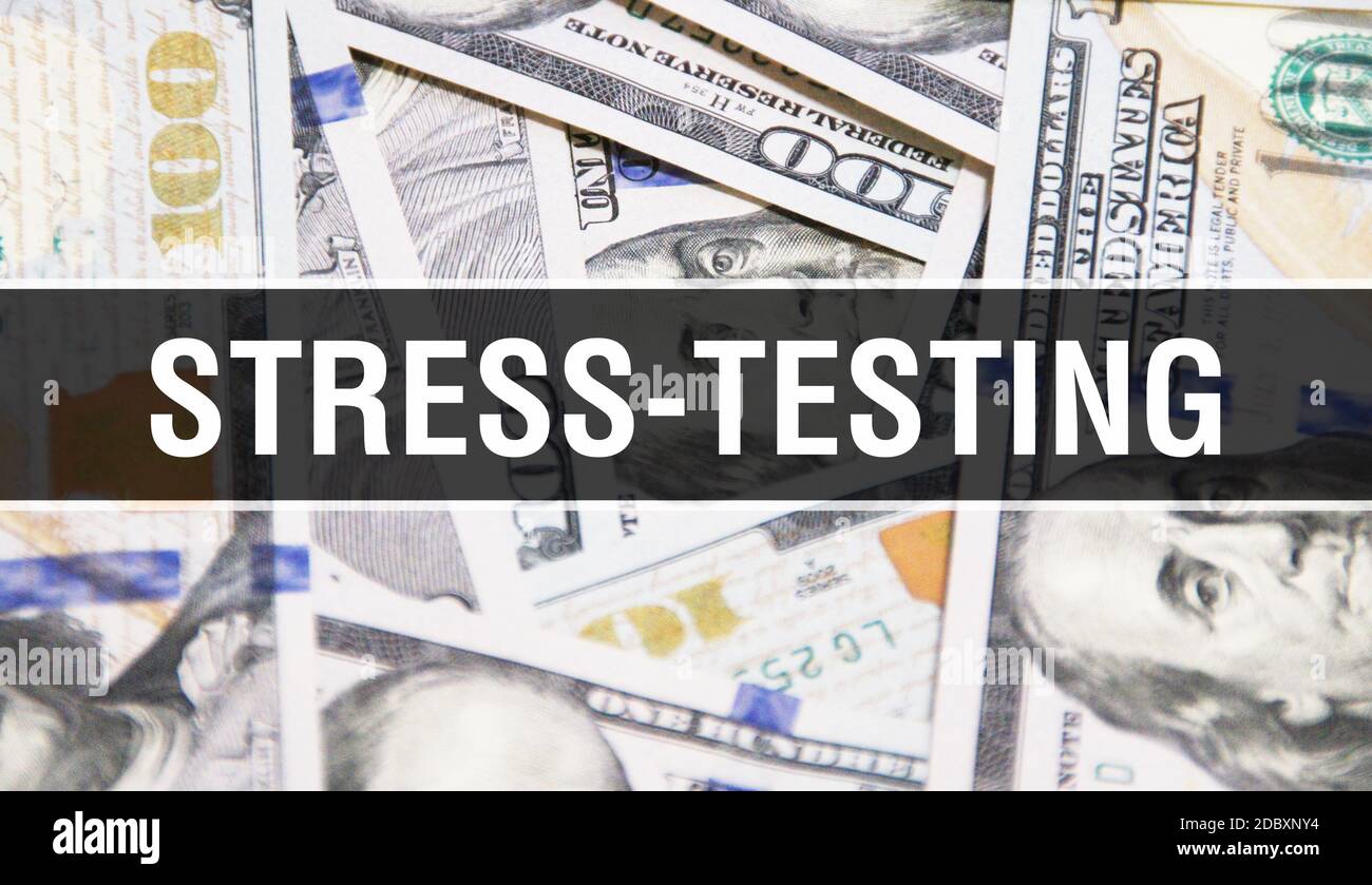 Stress-testing text Concept Closeup. American Dollars Cash Money,3D ...
