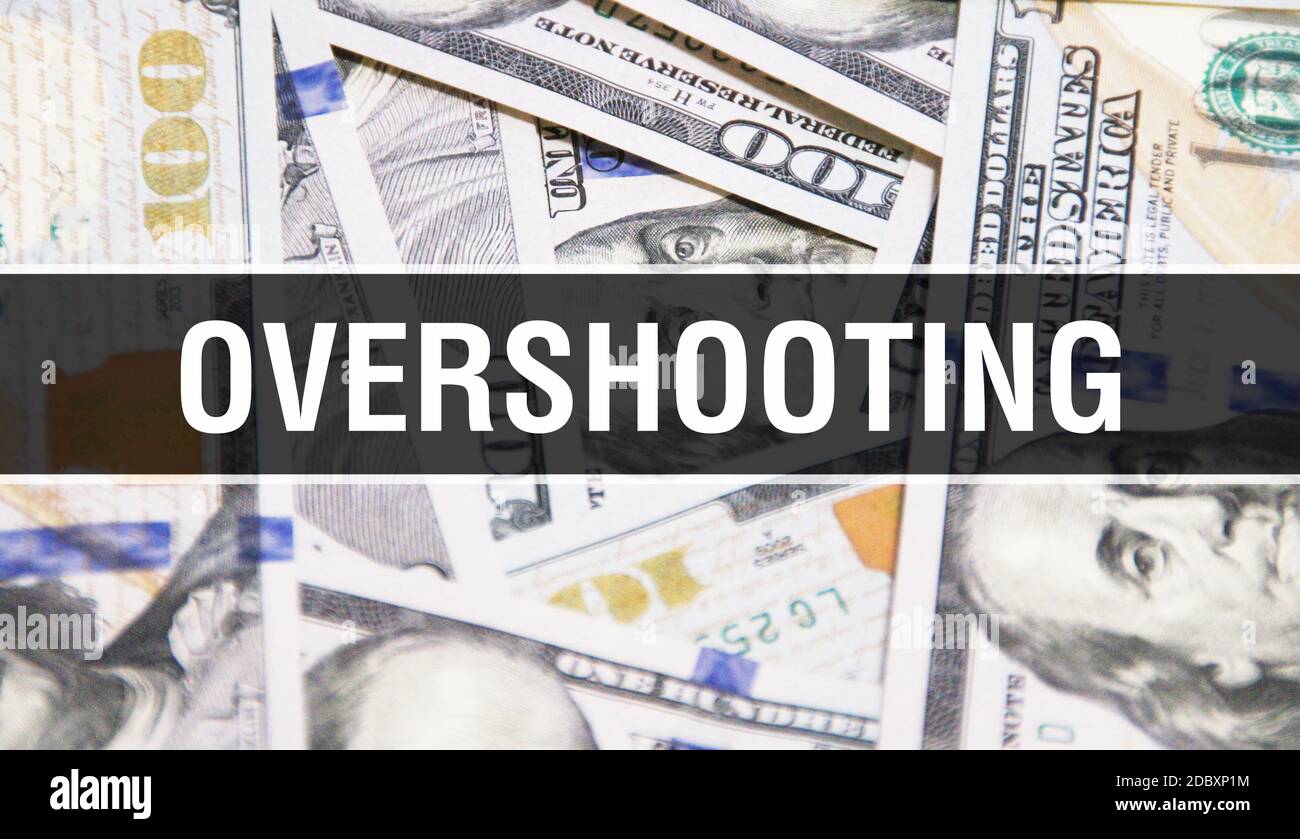 Overshooting text Concept Closeup. American Dollars Cash Money,3D ...