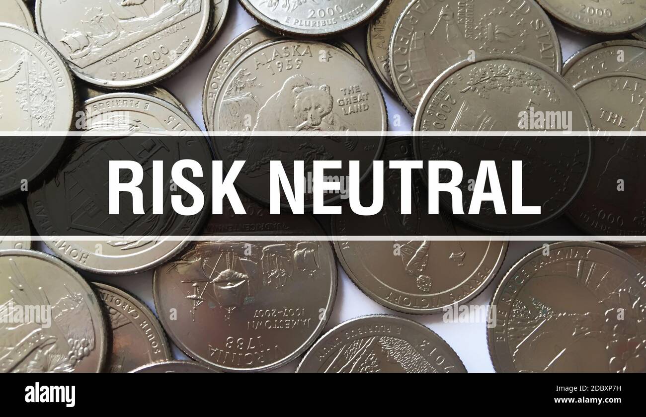 Risk neutral text Concept Closeup. American Dollars Cash Money,3D ...