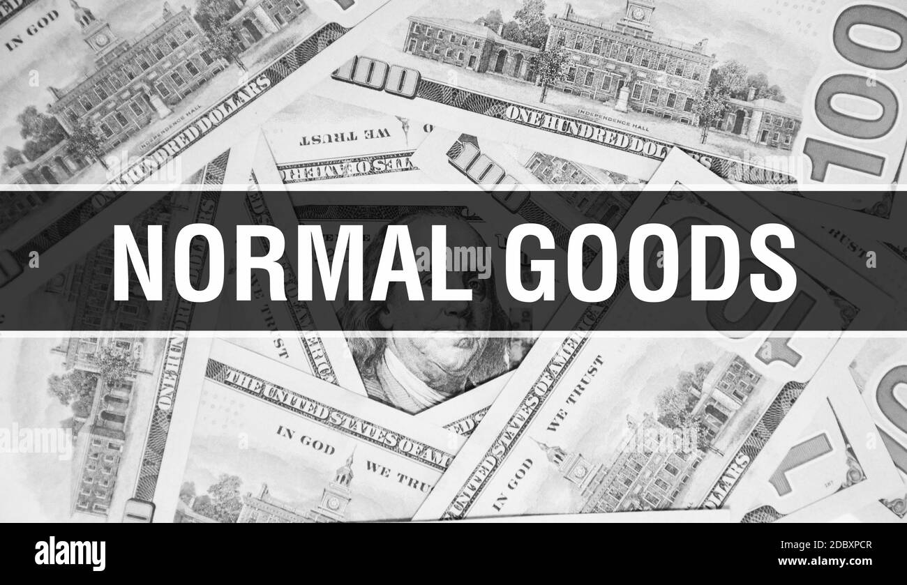 Normal goods text Concept Closeup. American Dollars Cash Money,3D ...