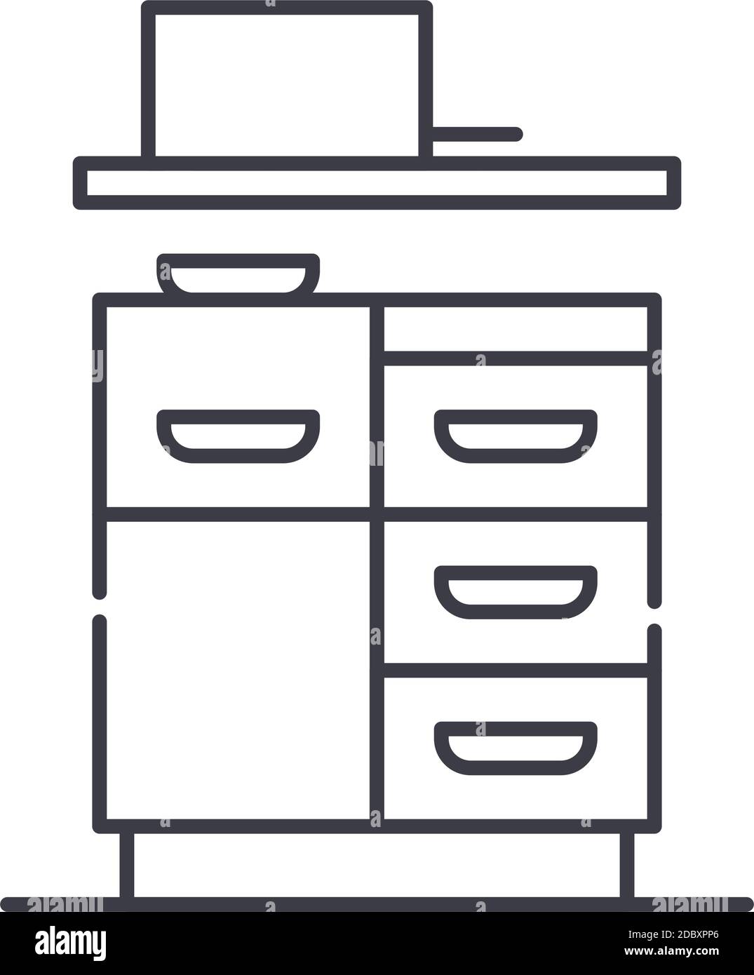 Kitchen storage icon, linear isolated illustration, thin line vector ...