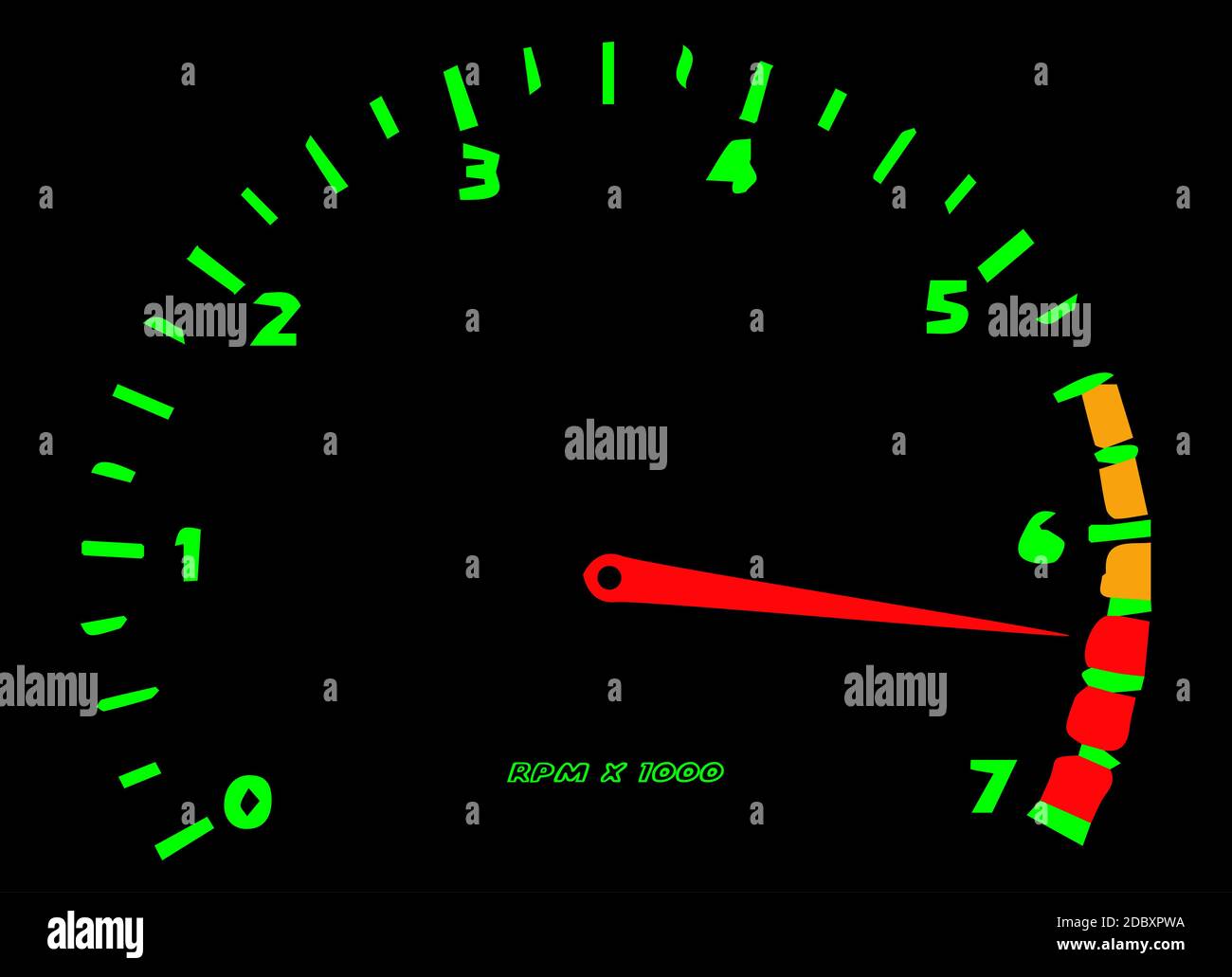 A cartoon style rev meter isolated on white Stock Photo - Alamy