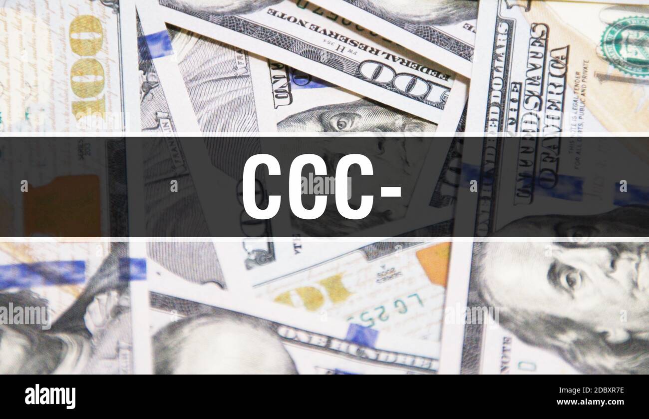 CCC- text Concept Closeup. American Dollars Cash Money,3D rendering ...