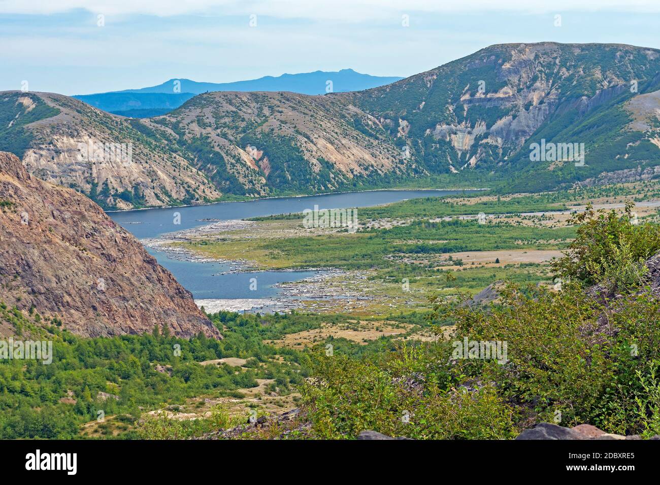New Spirit Lake After the Eruption of Mt St Helens in Washington Stock ...