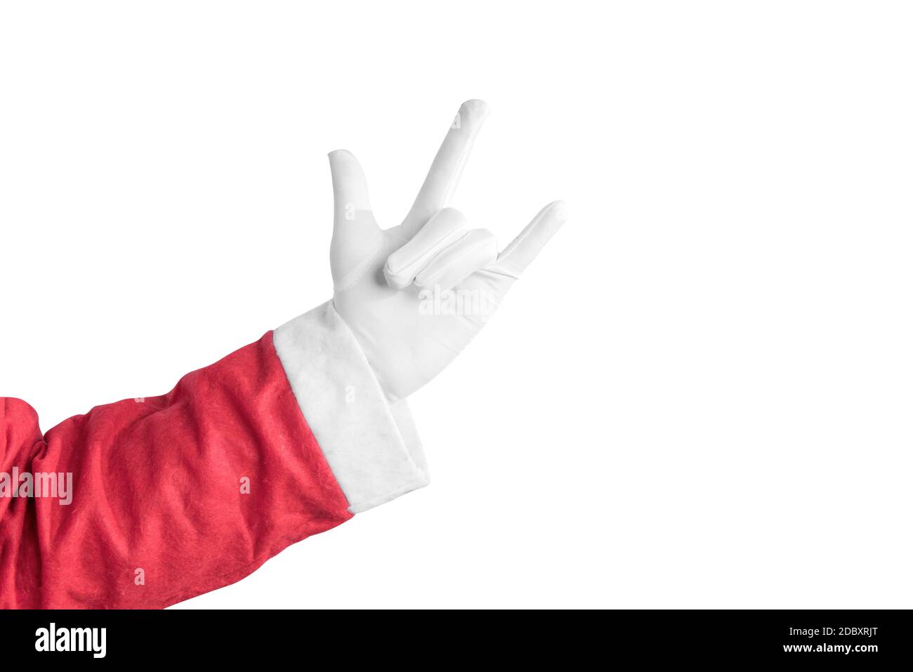 Santa Claus with hand gesture isolated over white background Stock ...