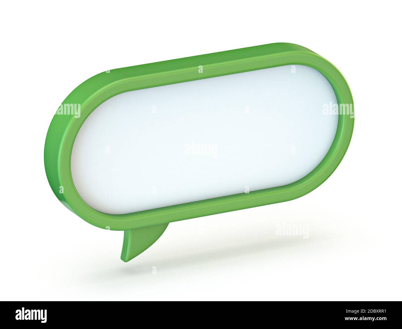 Green speech bubble 3D render illustration isolated on white background ...
