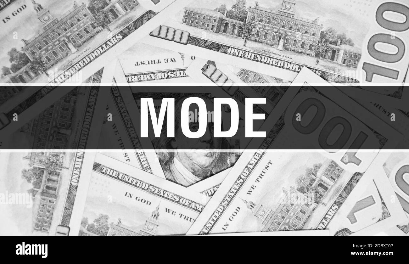 Mode text Concept Closeup. American Dollars Cash Money,3D rendering ...