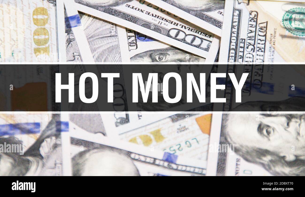 Hot money text Concept Closeup. American Dollars Cash Money,3D ...