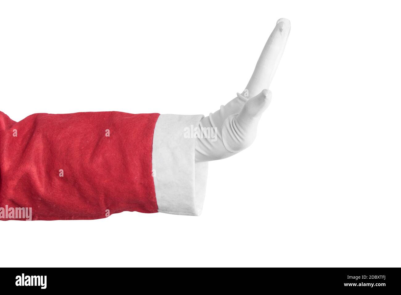 Santa Claus with hand gesture isolated over white background Stock ...