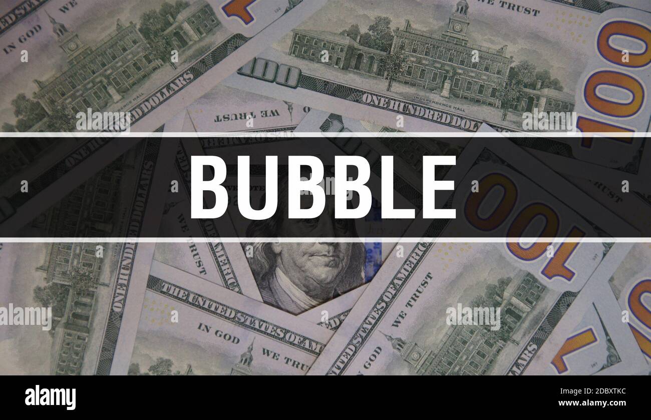 Bubble text Concept Closeup. American Dollars Cash Money,3D rendering ...