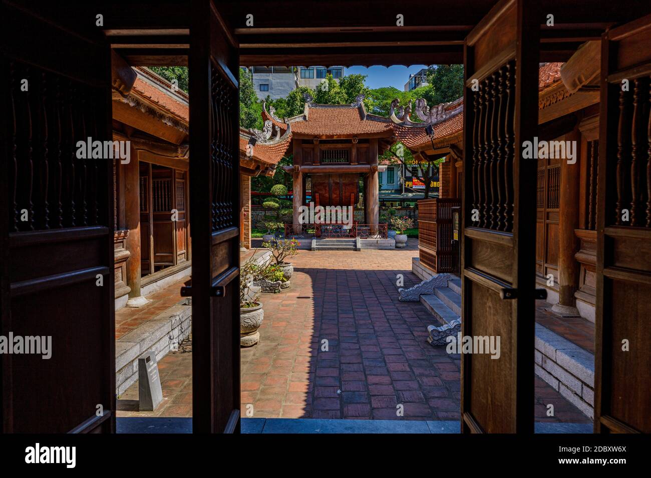 The Literature Temple of Hanoi in Vietnam Stock Photo - Alamy